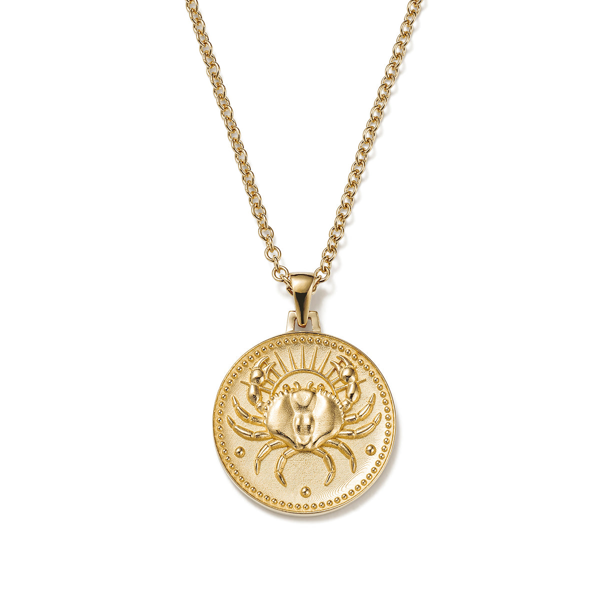 Cancer Zodiac Necklace | Eco-Friendly Gold Coin Pendant by FUTURA